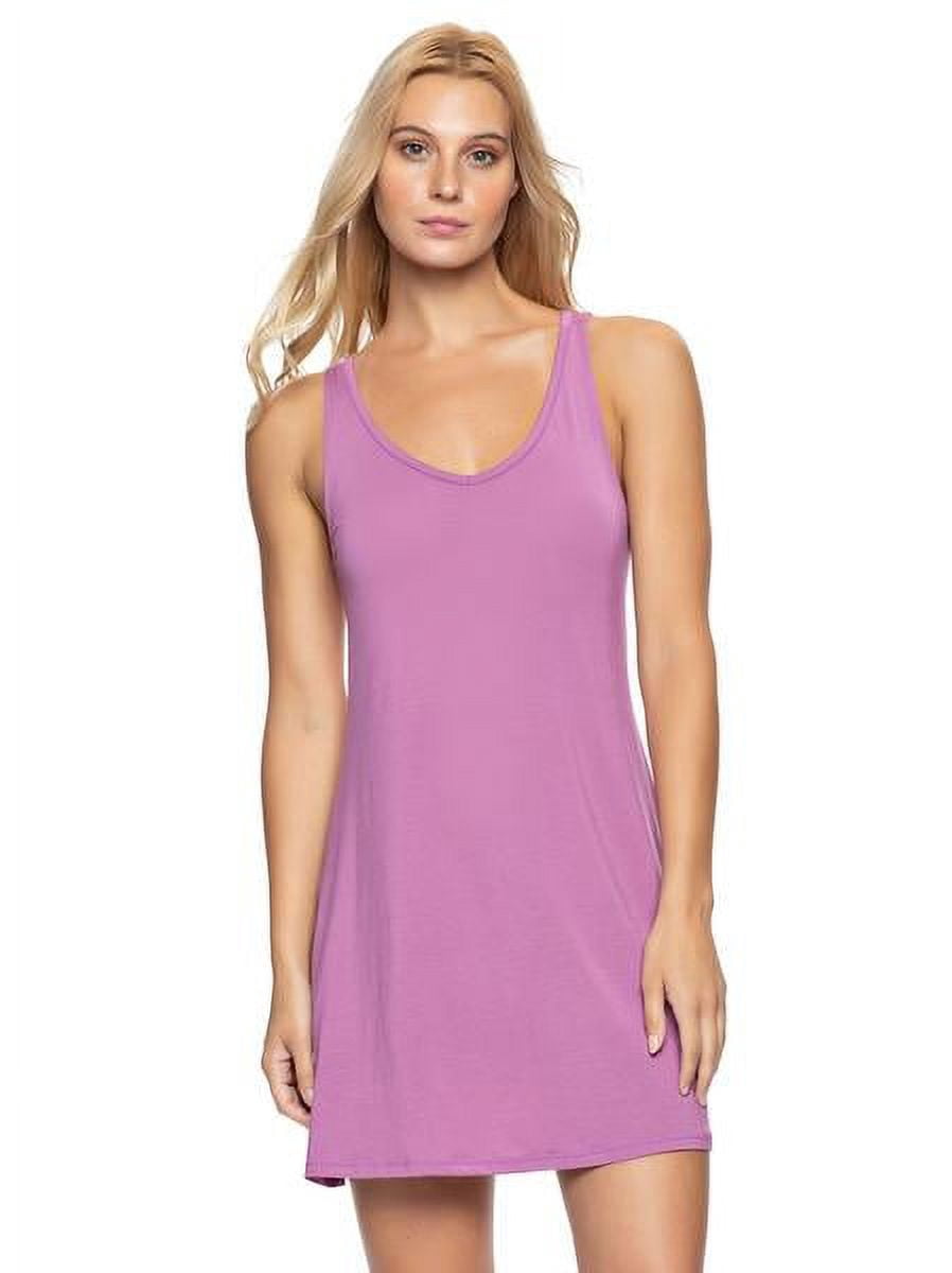 Felina | Modal Tank Chemise | Lounge | Casual | V-Neck (Small, Bordeaux ...