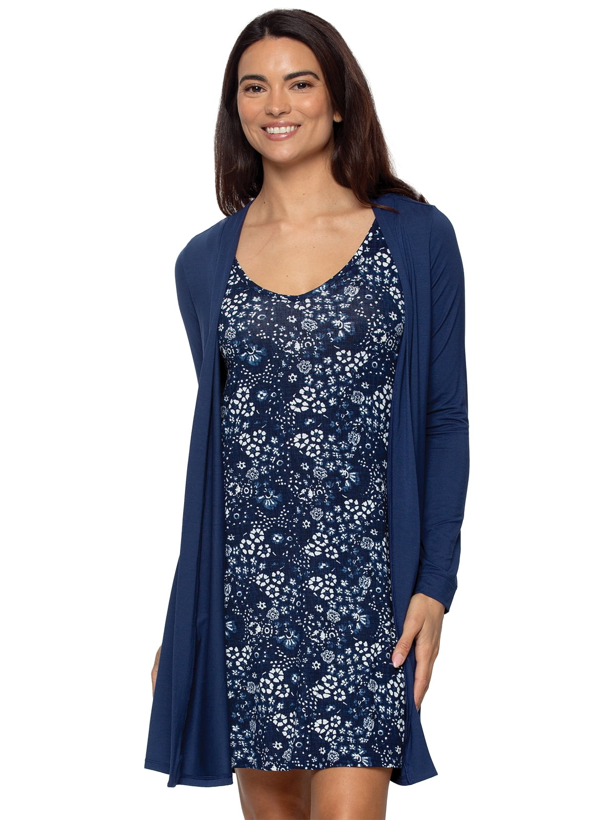 Felina | Modal Tank Chemise & Wrap | V-Neckline | 2 Piece Set ...