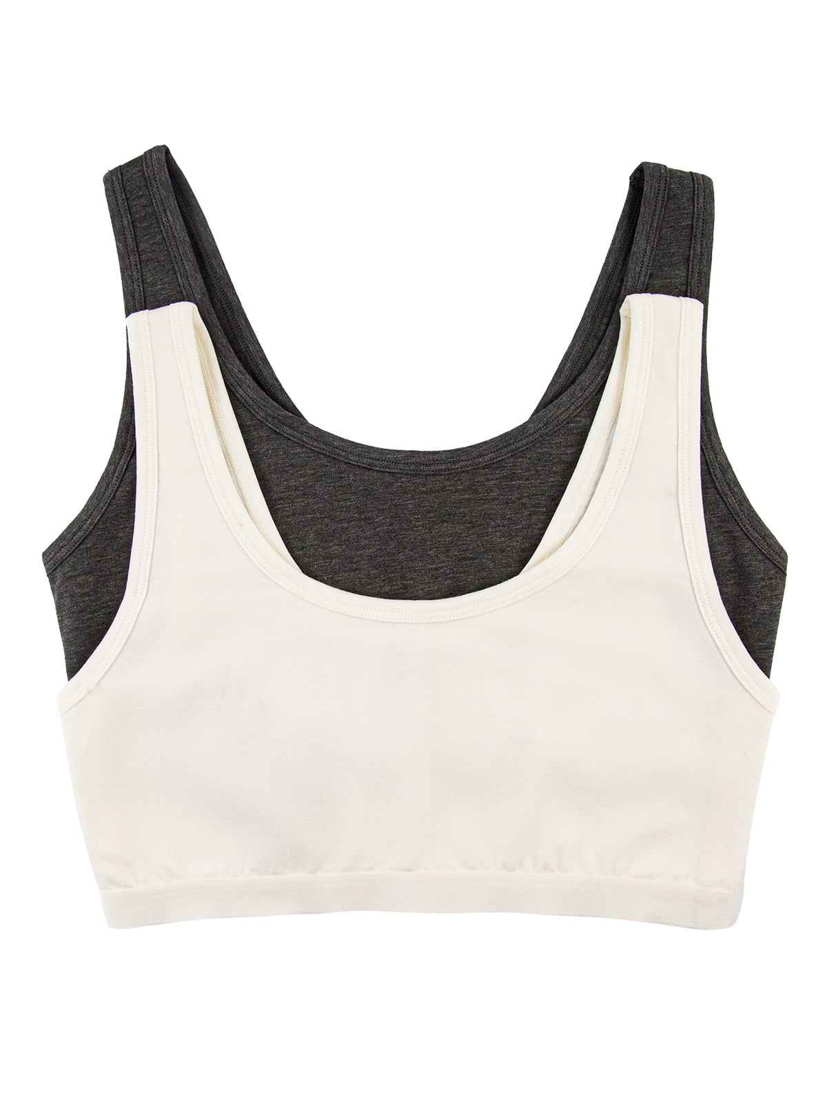Felina | Organic Cotton Stretch Bralette | 2-Pack (Cloud Slate, X-Large ...