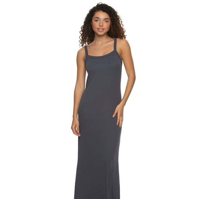 Felina | Primavera Soft Rib Lounge Dress (Odyssey Grey, Large ...