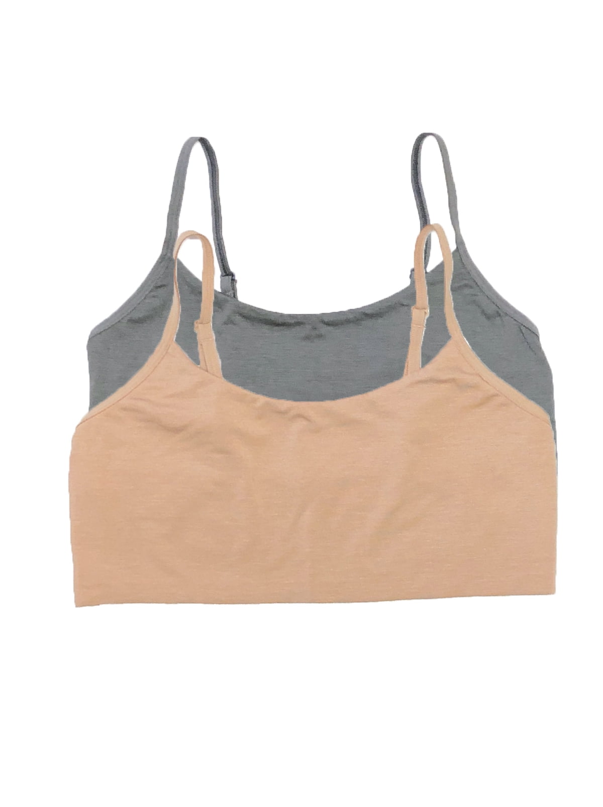 Felina Super Soft Modal Bralette 2-Pack (Steel Natural, Small ...
