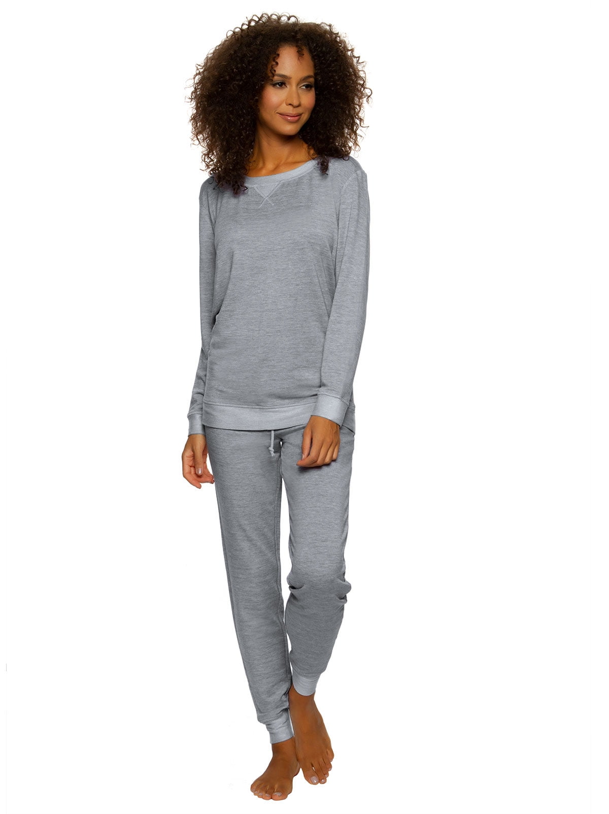 Felina | Taylor French Terry Lounge Set | Crewneck Top | Jogger Pants ...