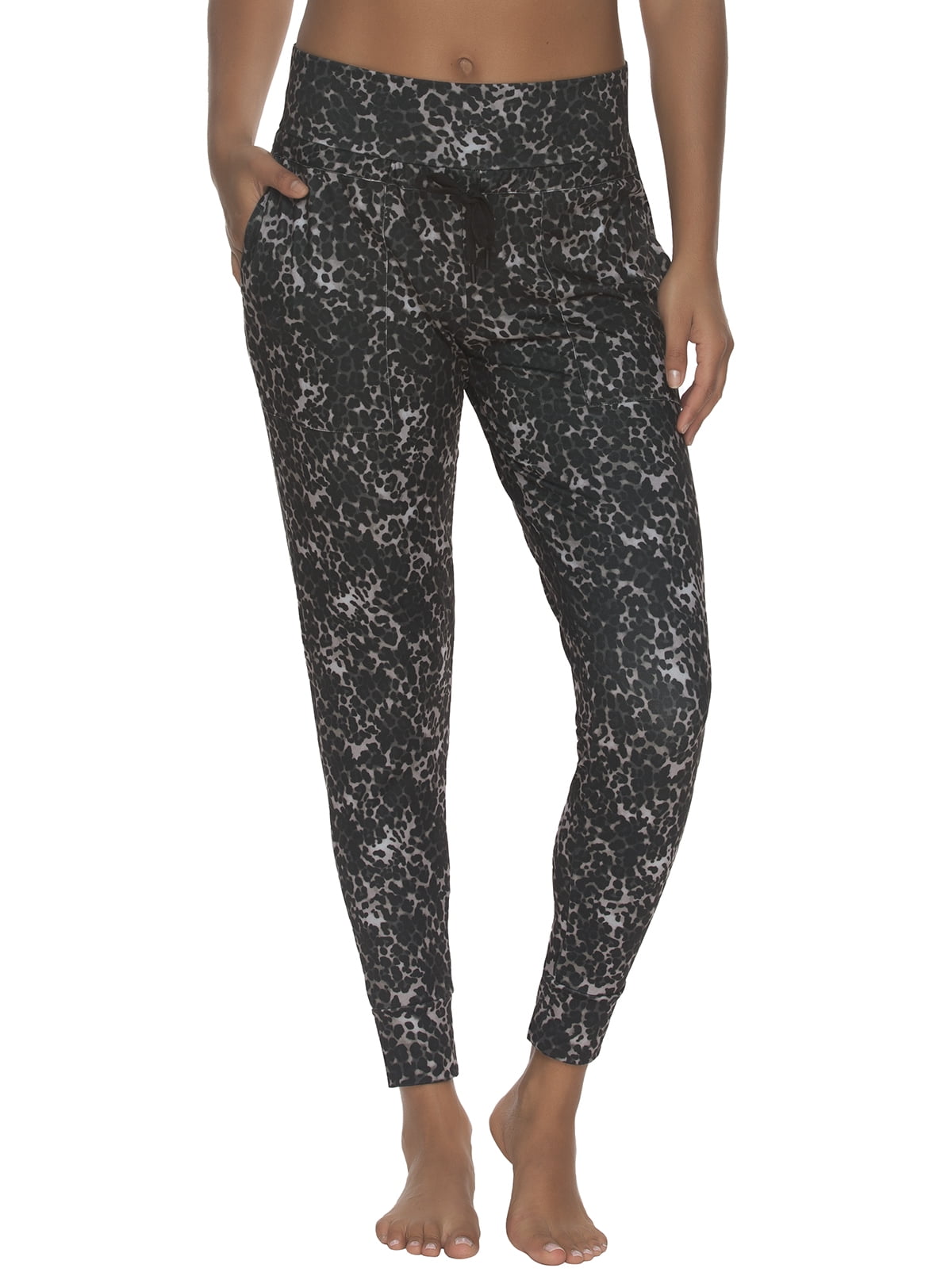 Felina | Velvety Soft Jogger (Black Tea Leopard, Large) - Walmart.com