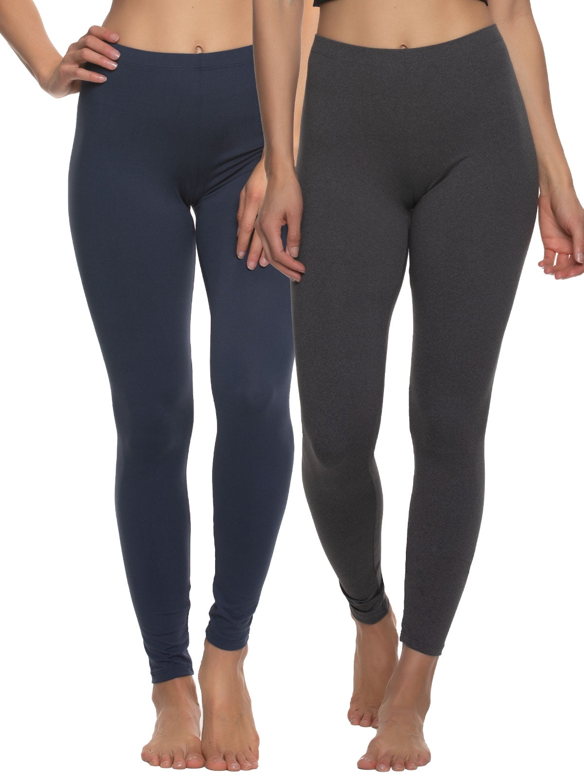 Felina Velvety Super Soft Lightweight Leggings 2-Pack - For Women ...