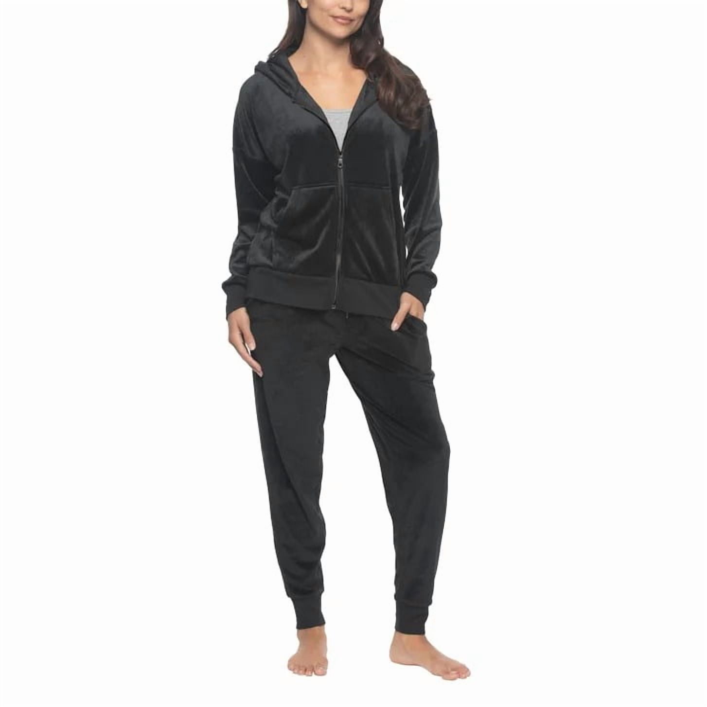 Felina Women's 2 Piece Velour Track Suit, Hoodie and Jogger Lounge Set ...