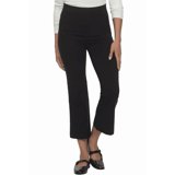 Felina Women's Tummy Control Pull-On Kick Crop Pant, Navy, Large ...