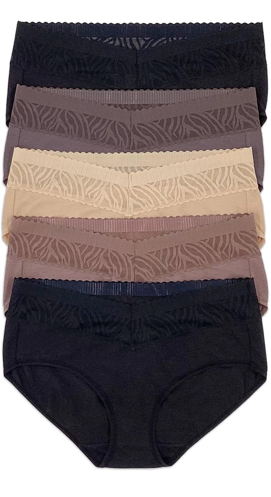 Felina - Stay In Place Hipster Underwear - 5 Pack - Women's Size Small ...