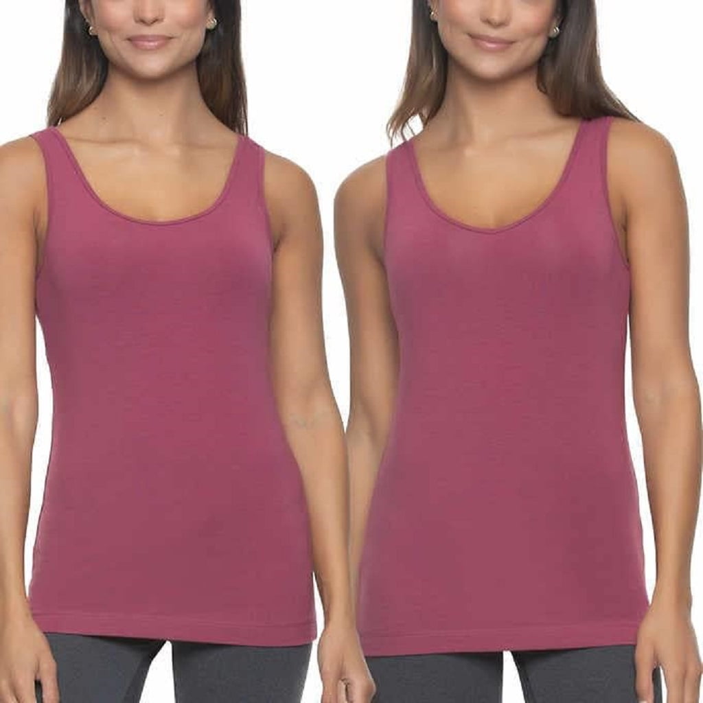 Felina Womens Reversible Tank Top, 3 Pack,Maroon/Violet/Grey,Medium ...