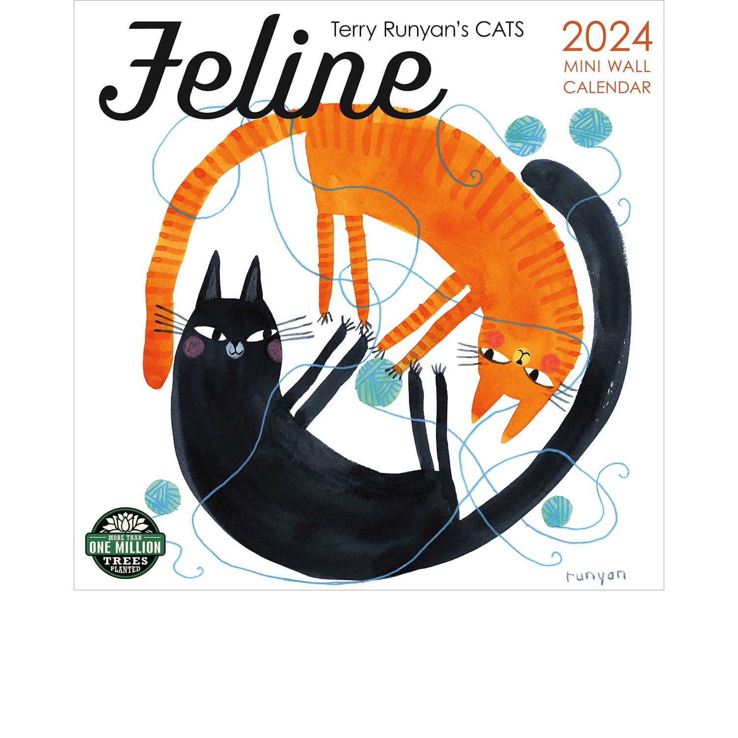 Feline 2024 Mini Wall Calendar: Terry Runyan's Cats (Other) - Walmart.com