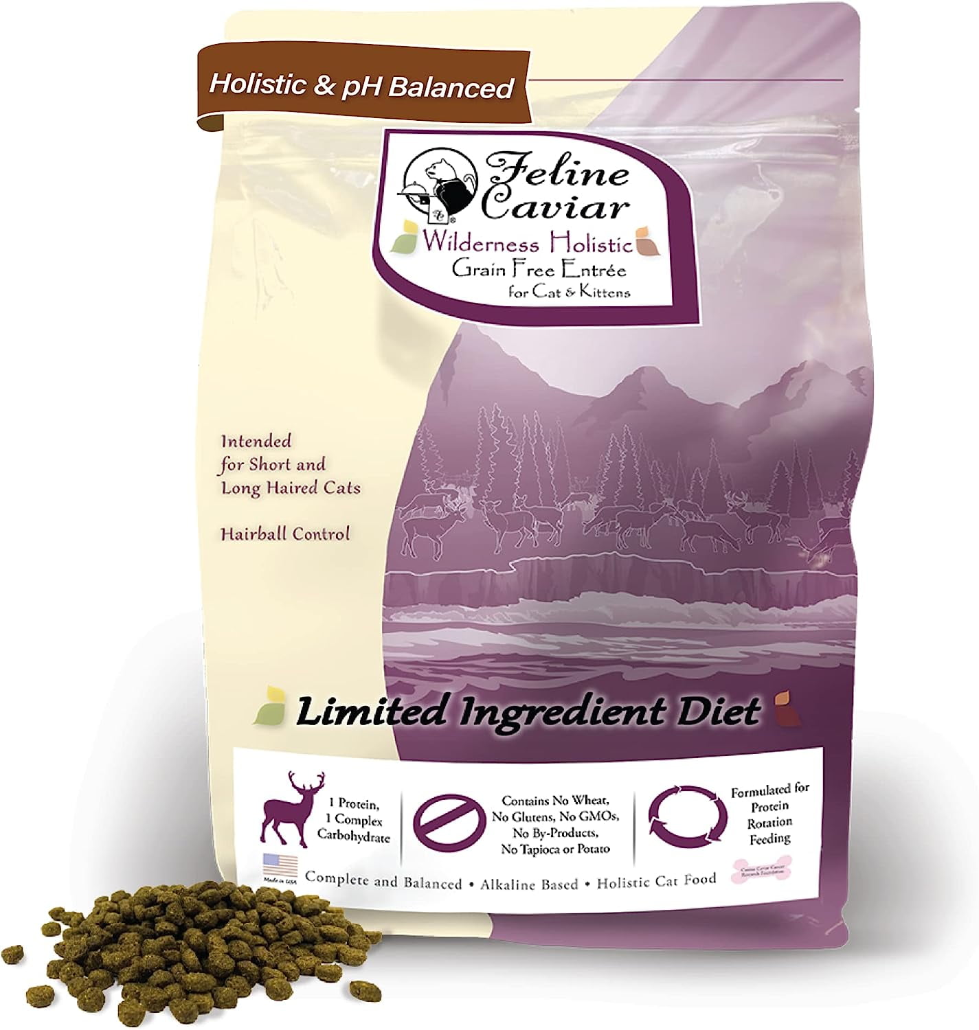 Feline Caviar Dry Cat Food - Leaping Spirit: Venison & Split Pea ...