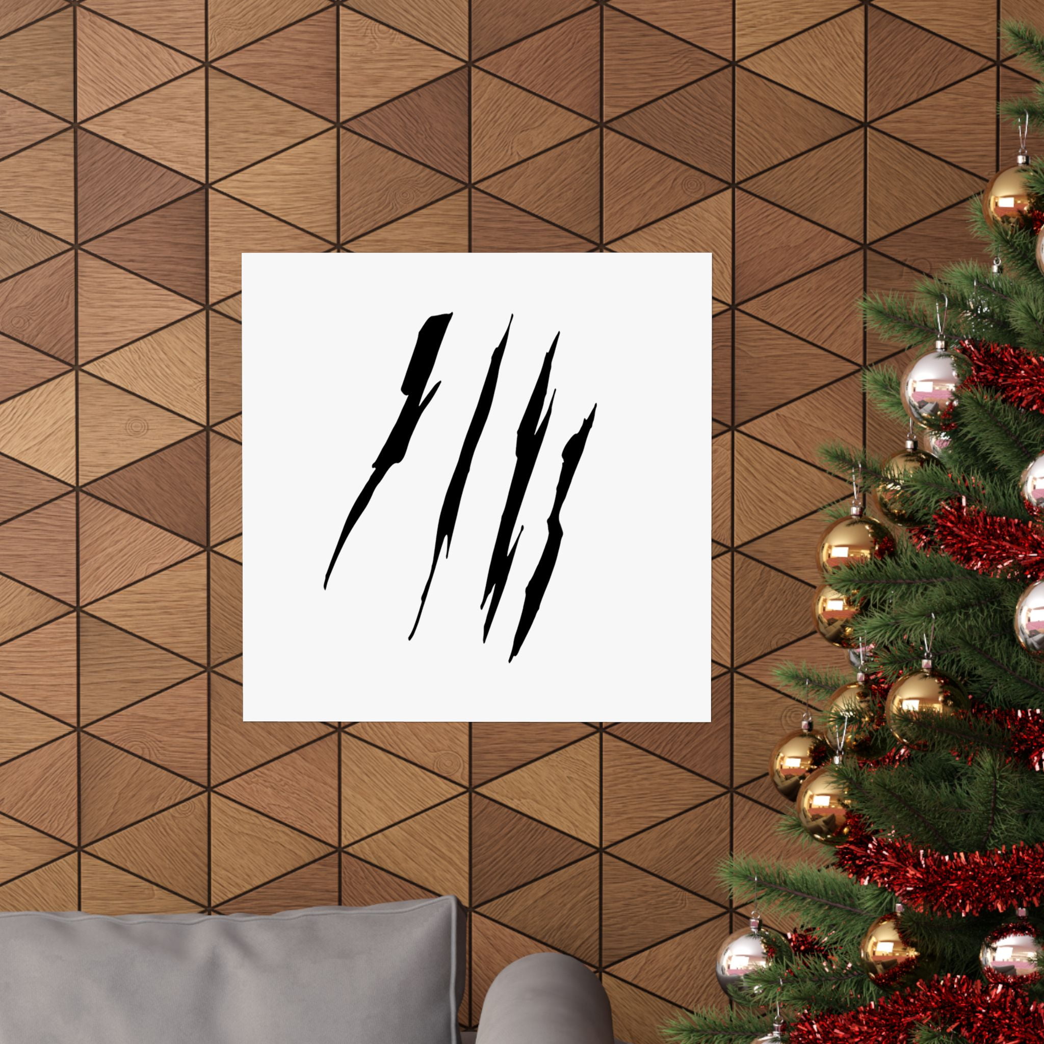 Effete Feline Claw Marks Scratch Matte Horizontal Posters - Walmart.com