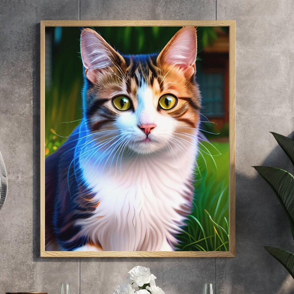 Feline Fabulous - Cat Portrait Canvas Wall Art - Walmart.com