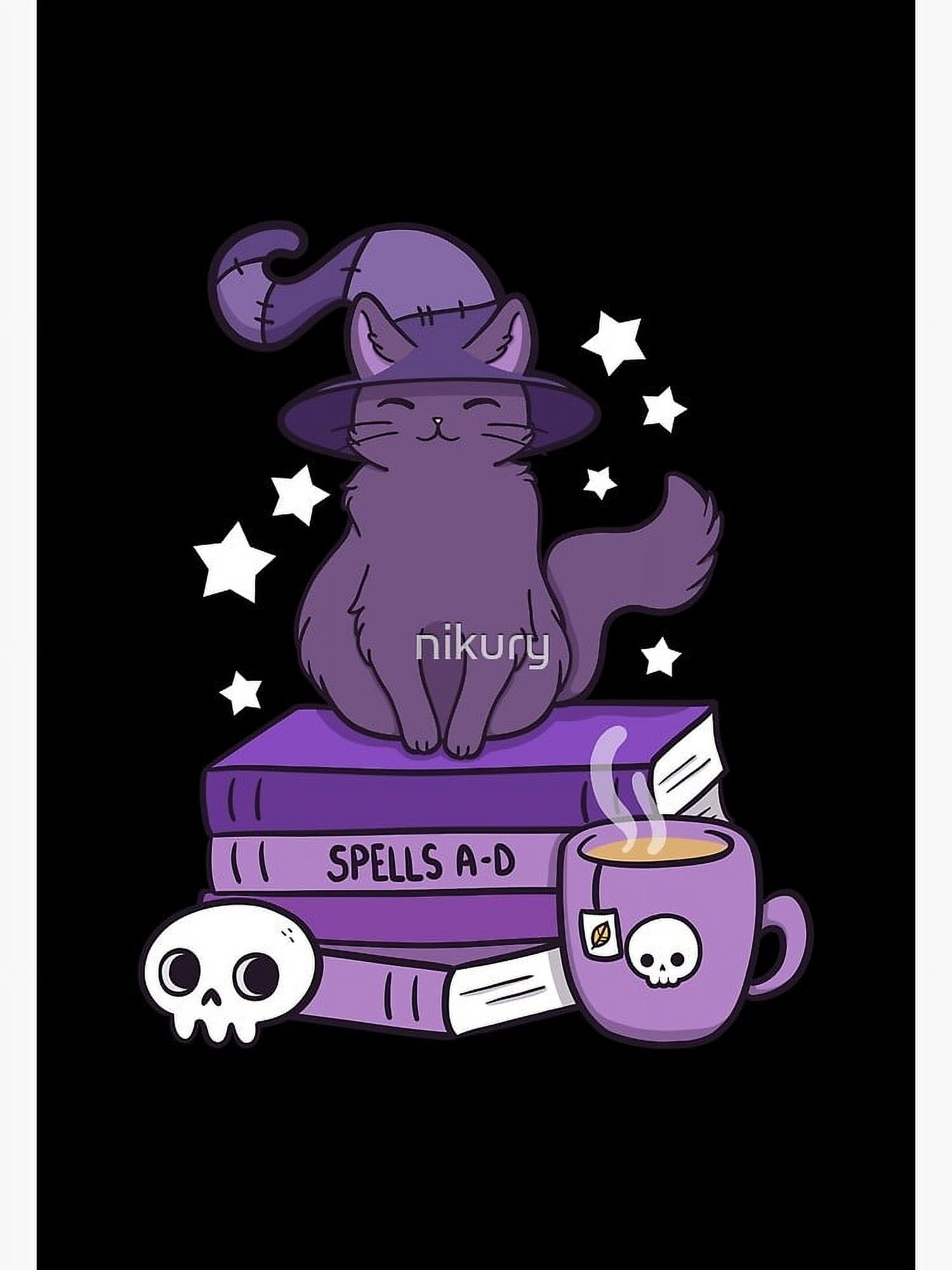 Feline Familiar 02 // Black | Nikury Canvas Poster Decor Landscape ...