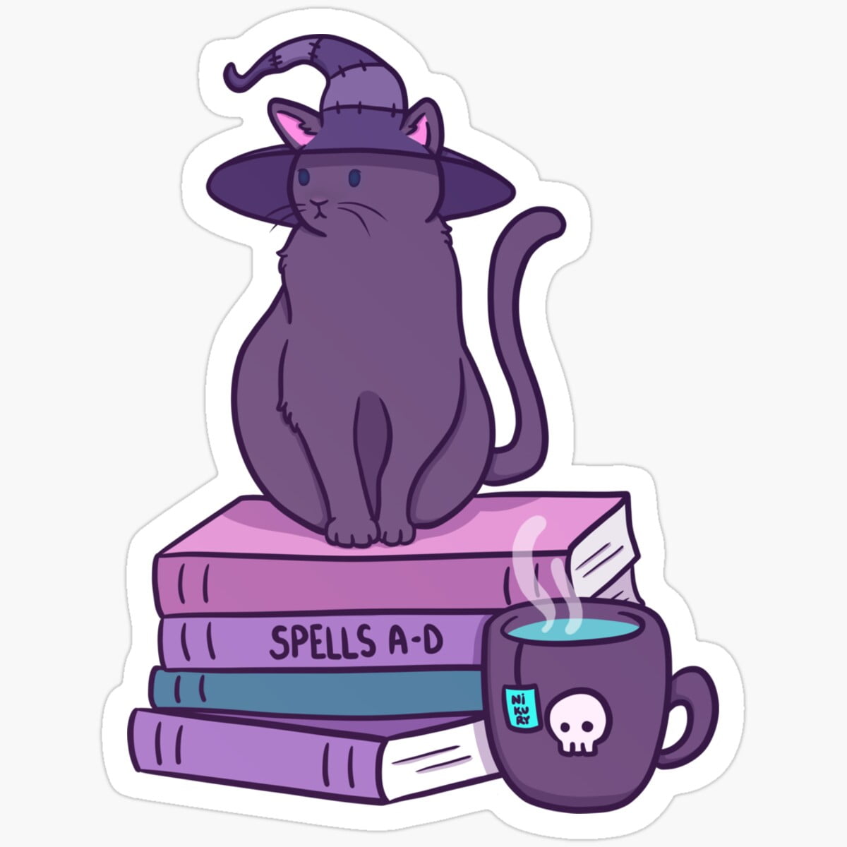 Feline Familiar | Nikury Sticker. Gift For You - Decorate Laptops ...