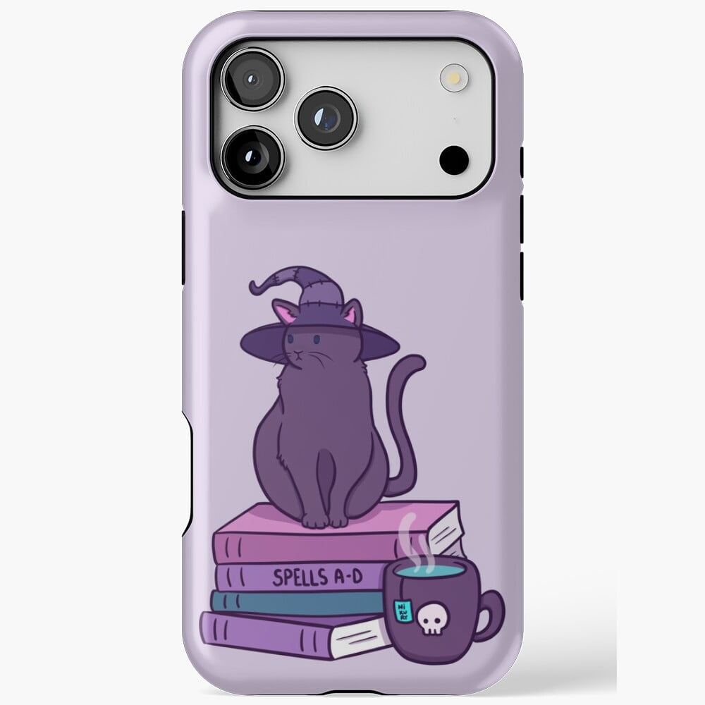 Feline Familiar Witch Cat with a Magic Moon Friend Case for 11 to 17 ...