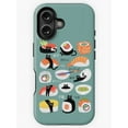 Feline Fishy Sushi Cat Art Phone Case for iPhone 11 12 13 14 15 16 17 ...