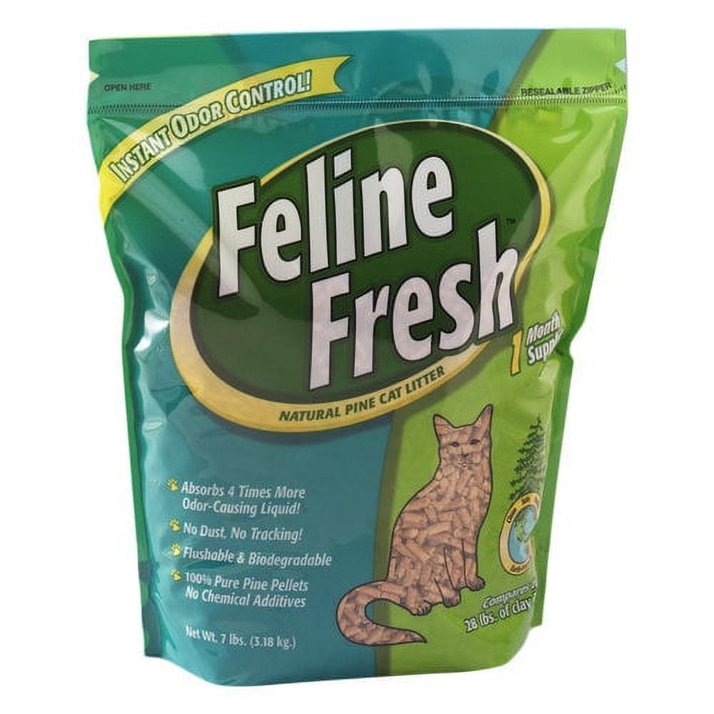 Feline Fresh Natural Southern Yellow Pine Wood Pet Kitty Litter Pellets ...