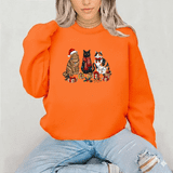 Feline Fun Happy Cat Year Celebration Humor Winter Sweatshirt, up to ...