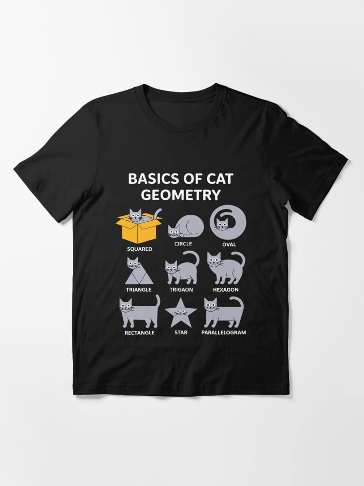 Feline Geometry Math Cat Gifts For Dad Mom Kids Essential Science Humor ...