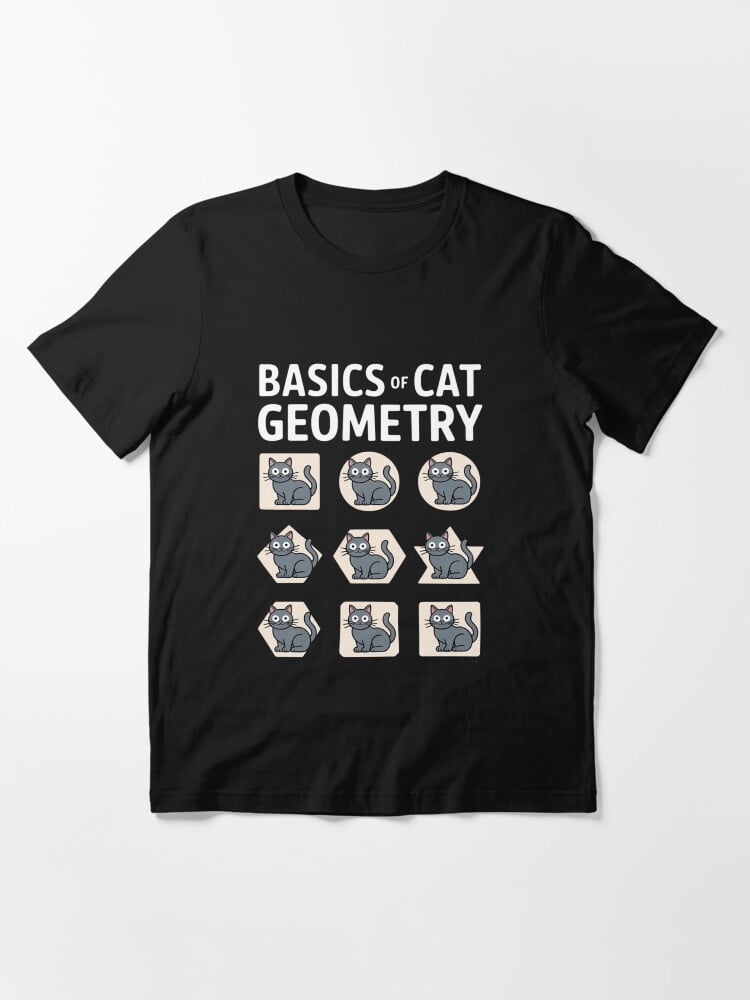 Feline Geometry Math Cat Gifts For Dad Mom Kids Essential Science Humor ...