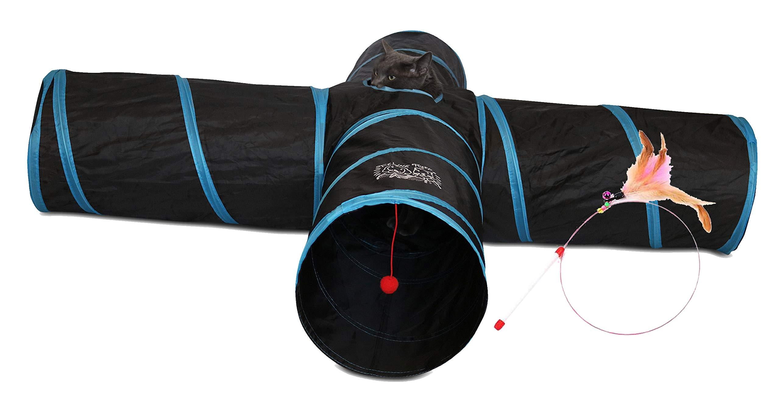 Feline Ruff Premium 4 Way Cat Tunnel. Extra Large, Collapsible, Indoor ...