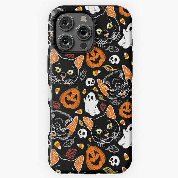 Feline Spooky Phone Case for iPhone 16 15 14 13 12 11 Pro Max M5909231 ...