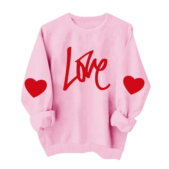Felirenzacia Big and Tall Women's Valentine Pullover Sweet Heart Design ...