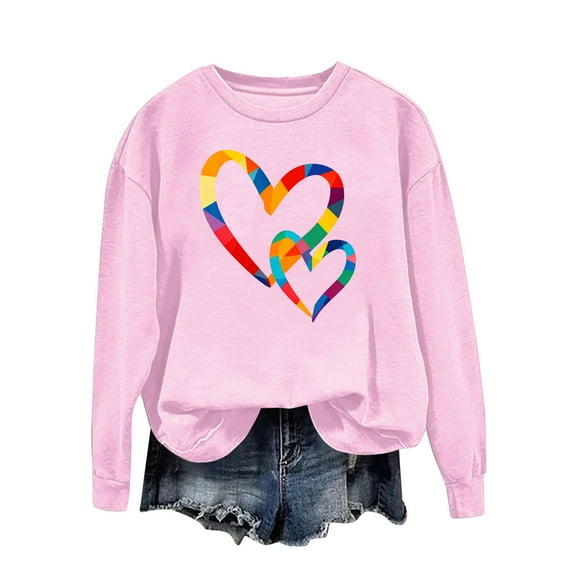 Felirenzacia Big and Tall Women’s Valentine Pullover Sweet Heart Design ...