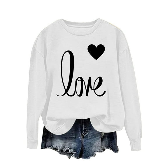 Felirenzacia Big and Tall Women’s Valentine Pullover Sweet Heart Design ...