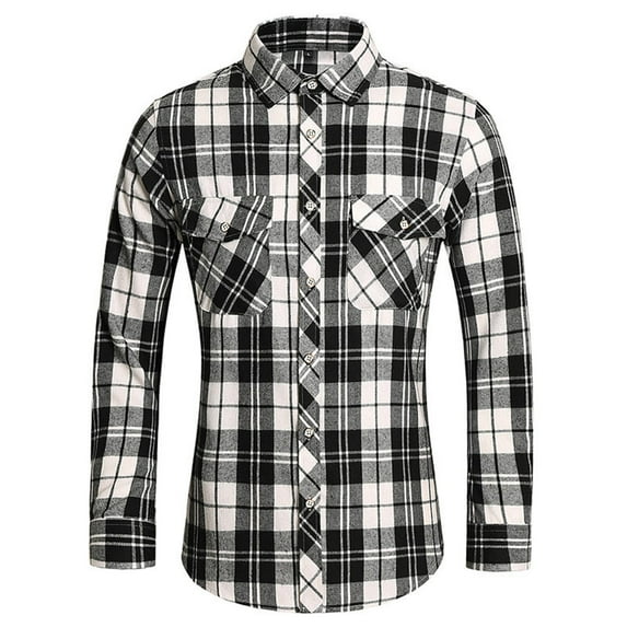 Felirenzacia George Big and Tall Men's Classic Tartan Cotton Shirt ...