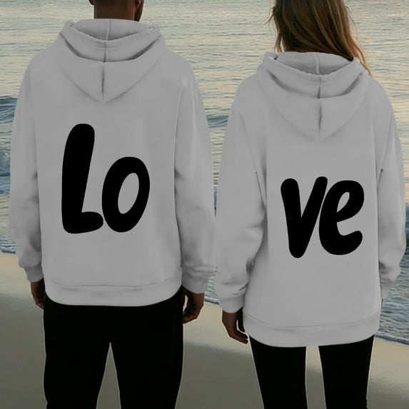 Felirenzacia Valentine's Day Matching Couple Love Graphic Hoodie, VE ...