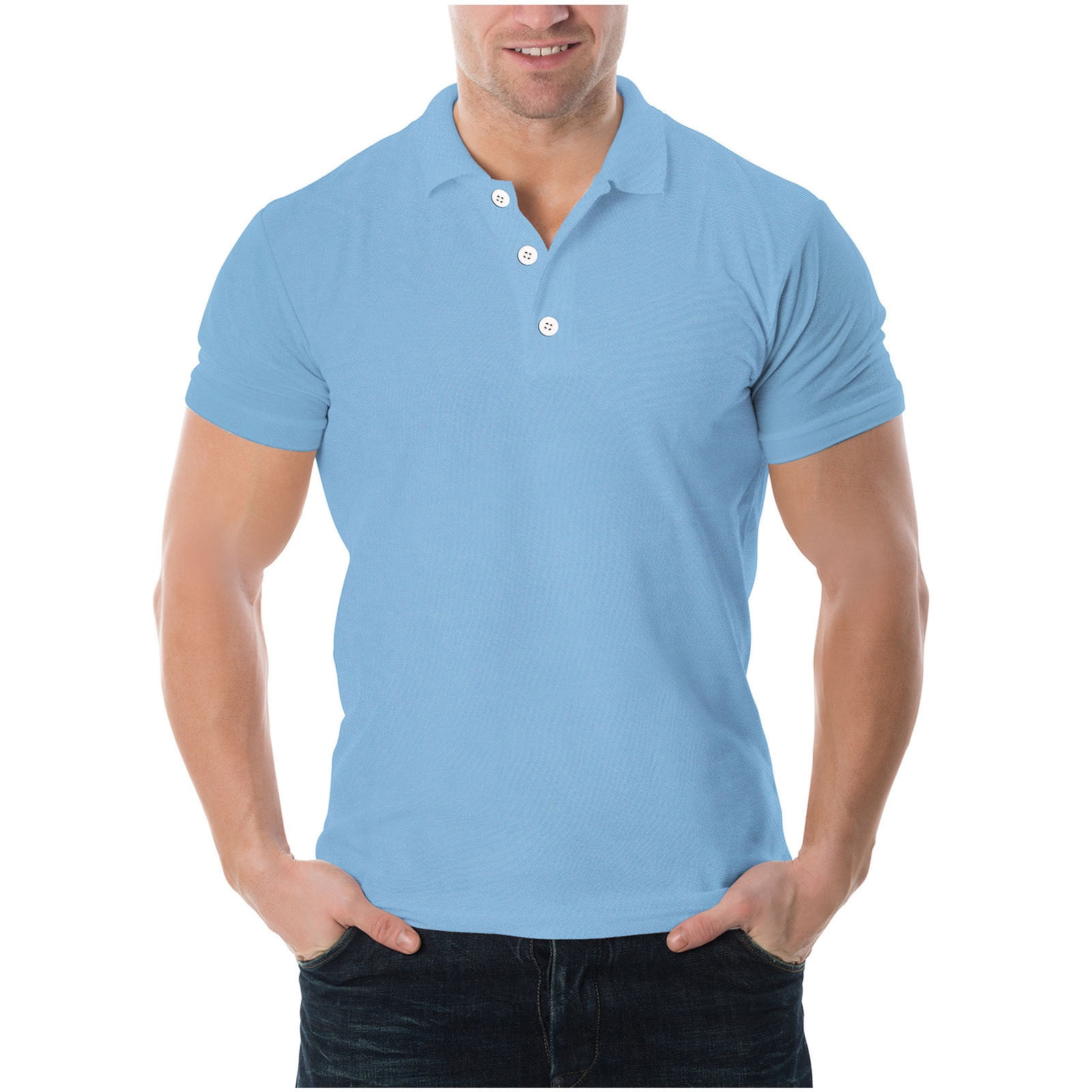 Felirenzacia Men’s Quick Dry Polo, Lightweight Breathable Short Sleeve ...