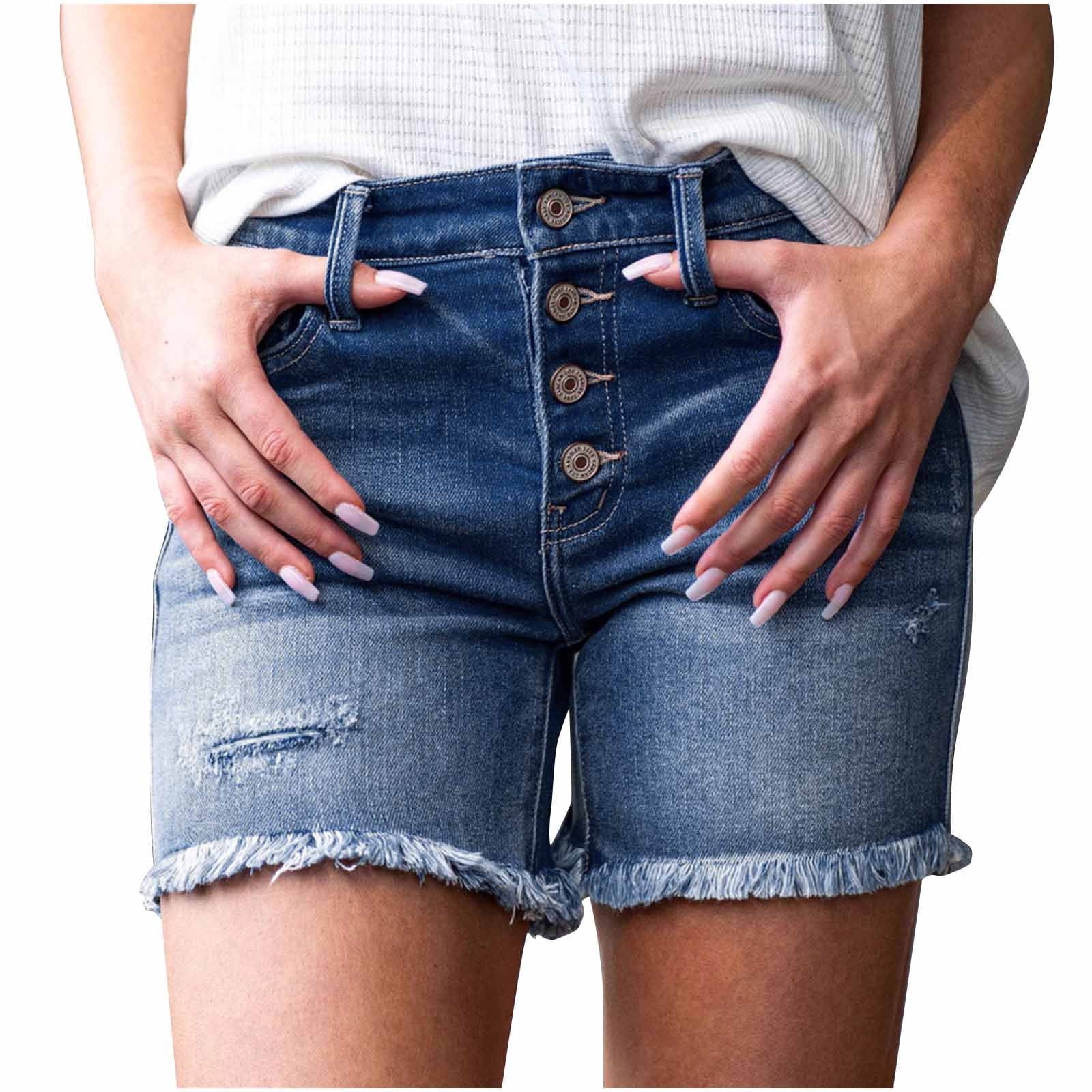Felirenzacia No Boundaries Denim Shorts for Women Distressed Jean ...