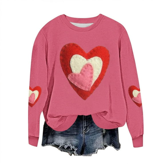 Felirenzacia Plus Size Women’s Valentine Pullover Sweatshirt, Warm ...