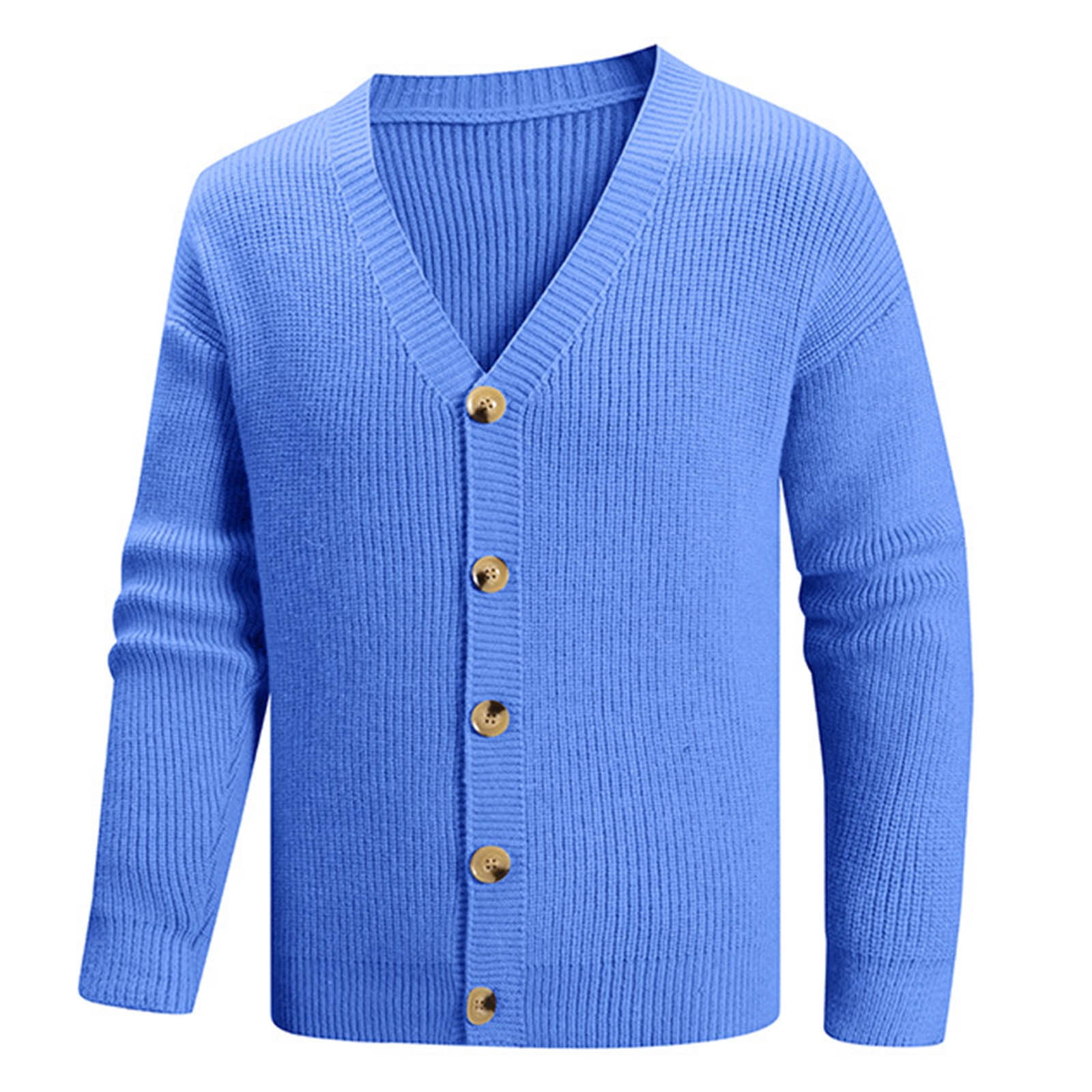 Felirenzacia Slim Fit Men’s Button Down Knitted Sweater Jacket V Neck Casual Fall Cardigan with ...