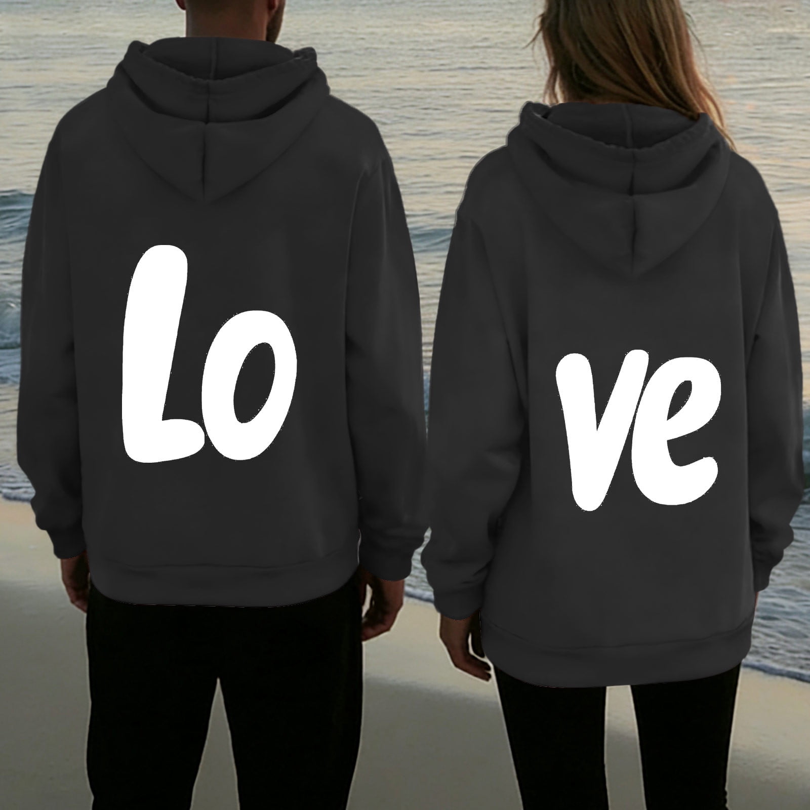 Felirenzacia Valentine's Day Matching Couple Love Graphic Hoodie, VE ...