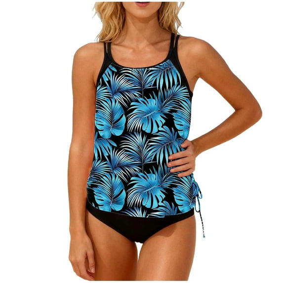 Felirenzacia Women's 2 Piece Tankini Swimsuit Sets, Floral Printed ...