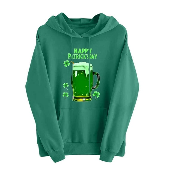 Felirenzacia Women’s Holiday Hoodie St. Patrick Theme Lucky Graphic ...