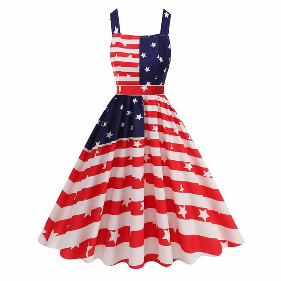 Felirenzacia Women's Independence Day Patriotic Striped Star Print ...