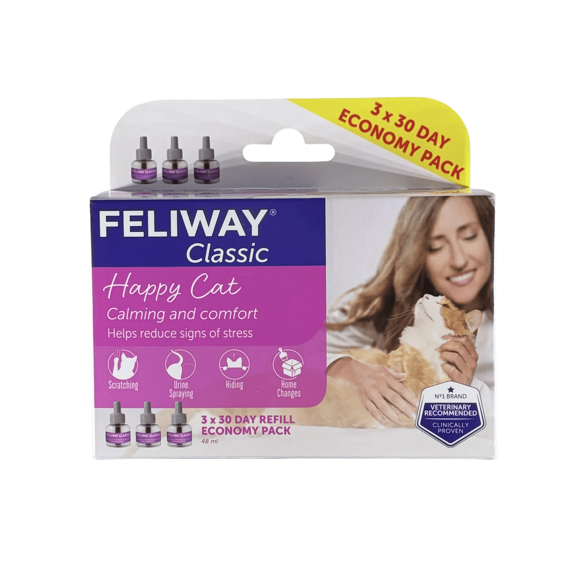Feliway Classic Cat Calming Pheromone - Happy Cat Calming and Comfort ...