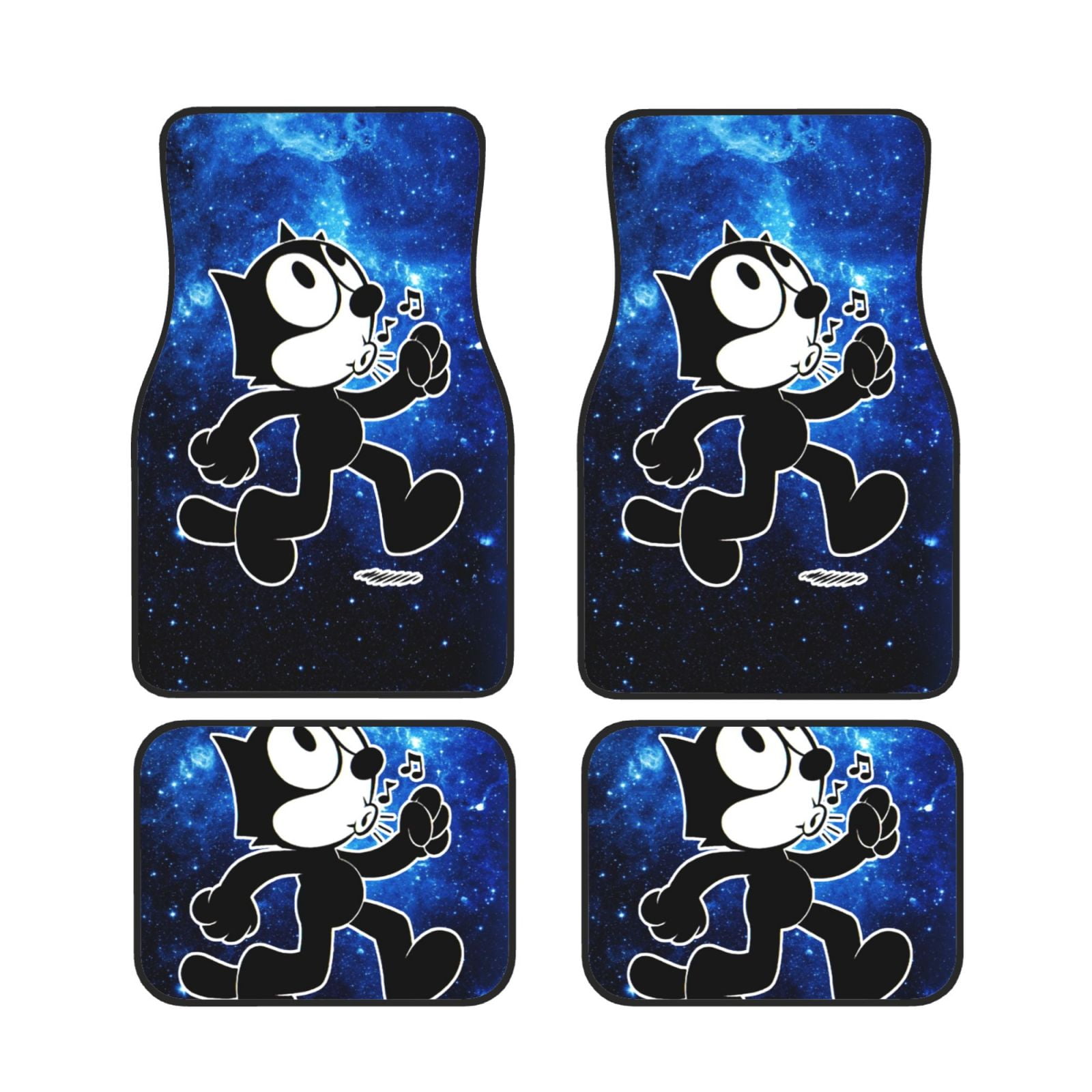 Felix The Cat Car Floor Mats, 4-Pcs Full Set Rubber-Lined All-Season ...