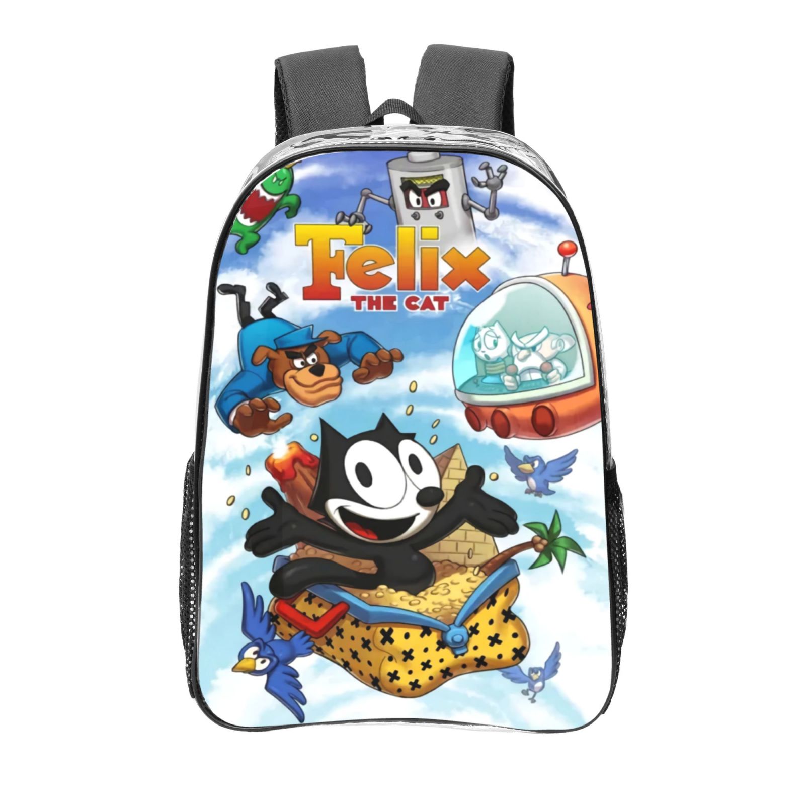 Felix The Cat Clear Backpack 16 Inch Large Capacity PVC Transparent ...