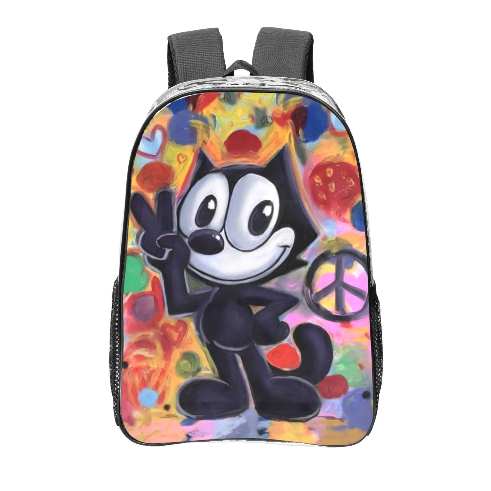 Felix The Cat Clear Backpack 16 Inch Large Capacity PVC Transparent ...