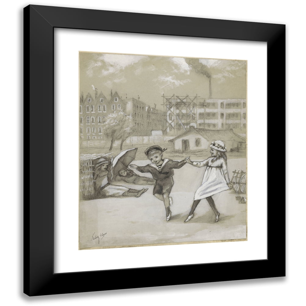 Felix Hess 12x14 Black Modern Framed Museum Art Print Titled - Dancing ...