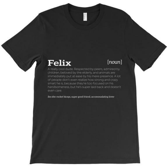 Felix Is A Cool Dude Funny Compliment Quote Graphic T-Shirt G8509, Up ...