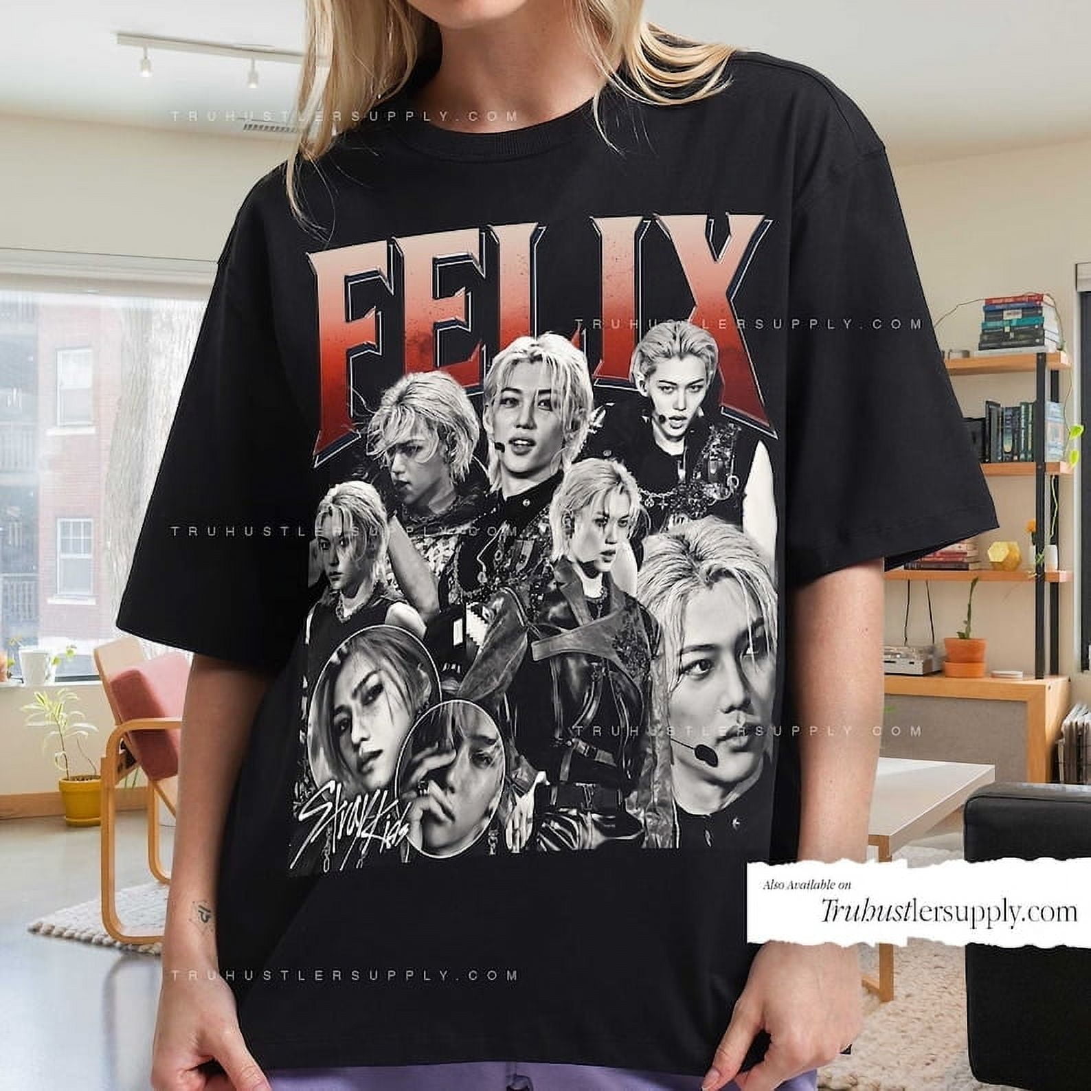 Felix Stray kids Kpop Inspired Vintage Graphic T-Shirt, Felix Retro ...