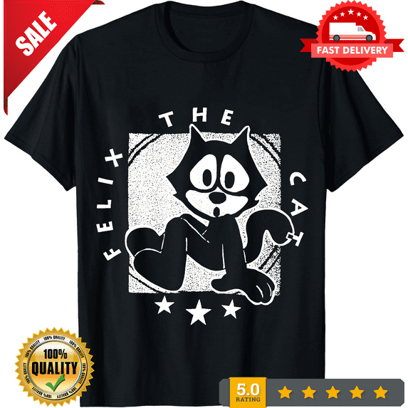 Felix THE CAT Cute Funny Cartoon Man Woman T Shirt Full Size S-5XL ...