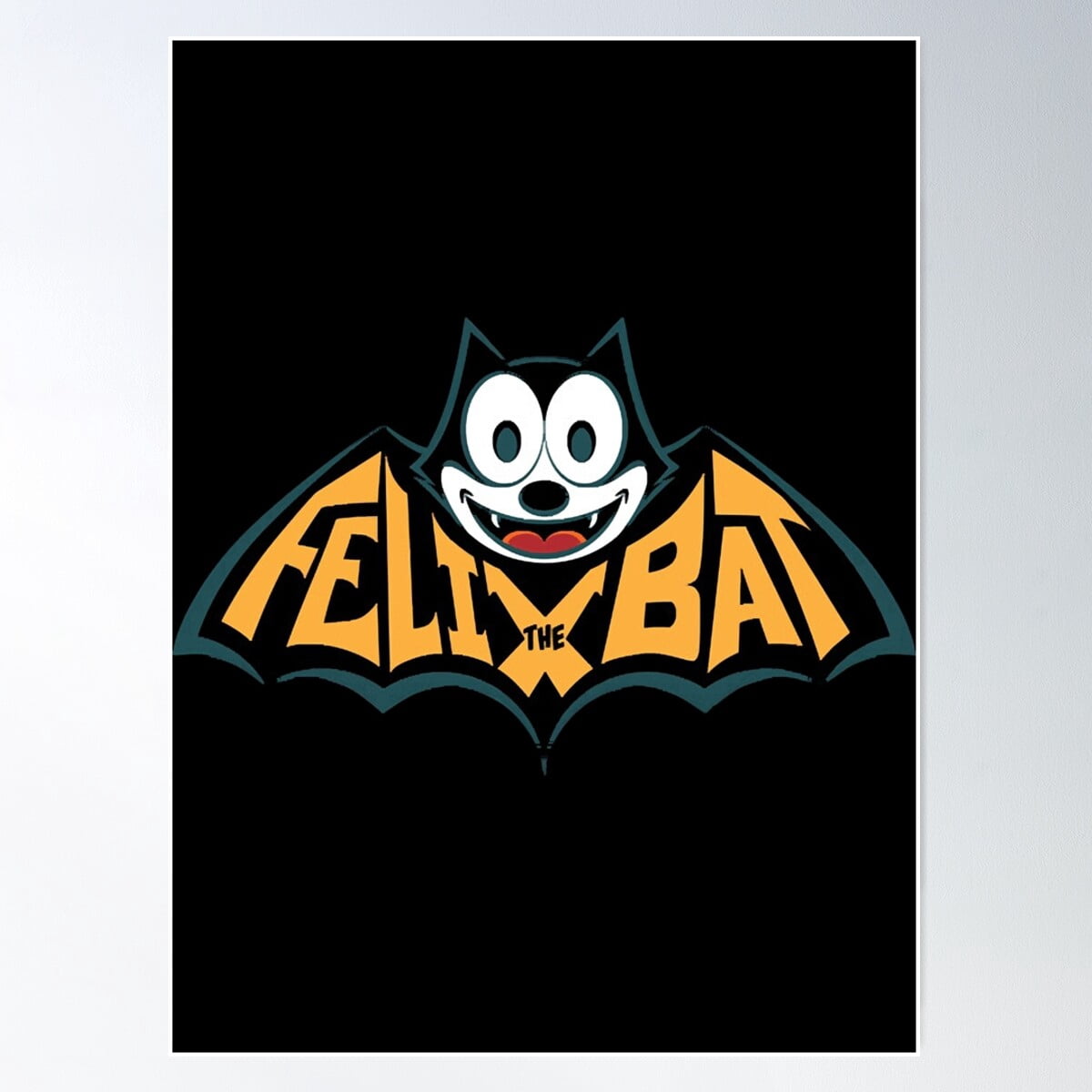 Felix The Bat Poster Wall Art, Modern Wall Decor For Living Room ...