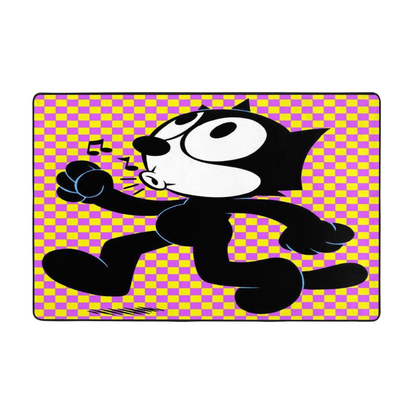Felix The Cat Area Rug Cartoon Rugs Non-Slip Soft Carpet Soft Floor Mats for Home Decor Living ...