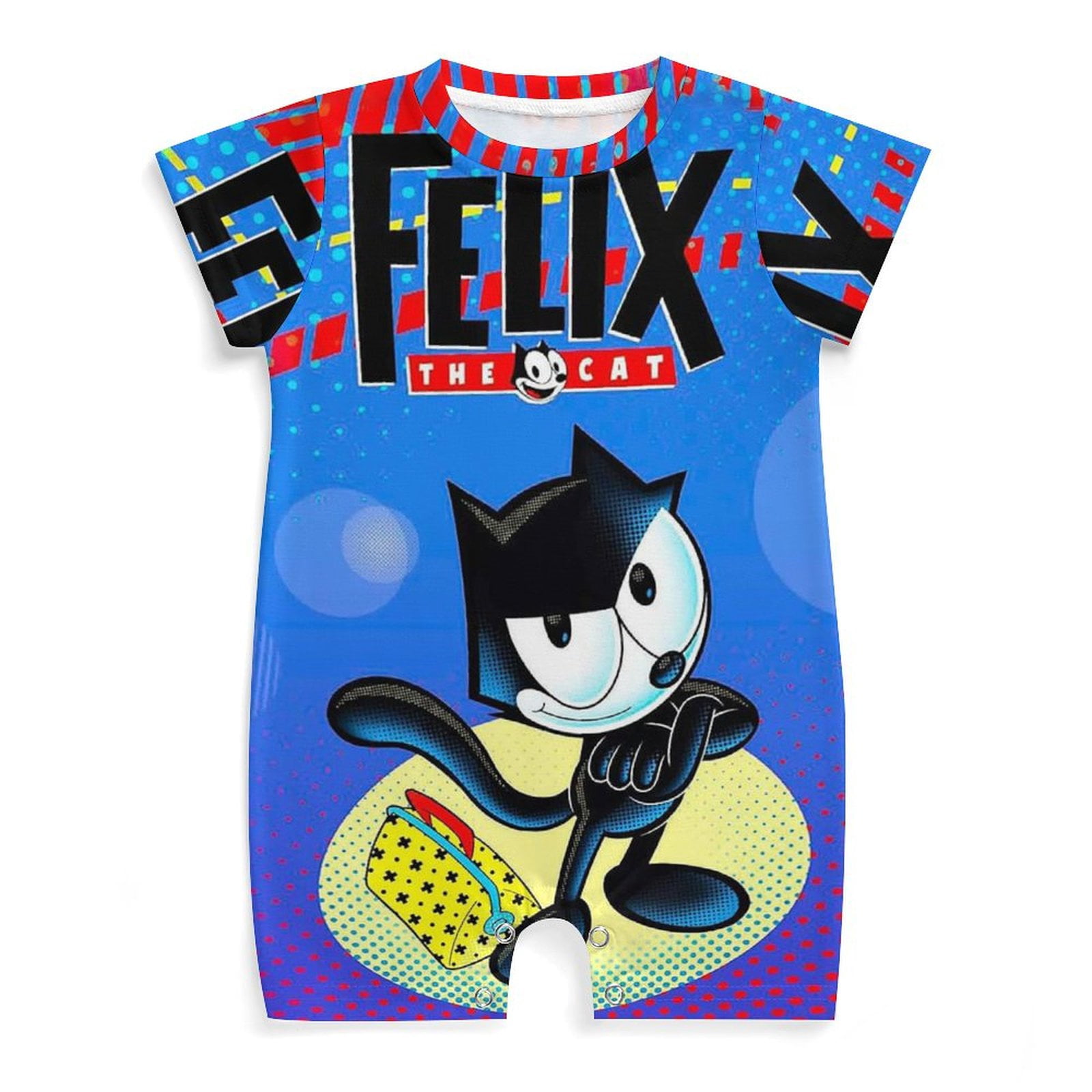 Felix The Cat Baby Boy Girl Short Sleeve Romper Clothing Set Print ...